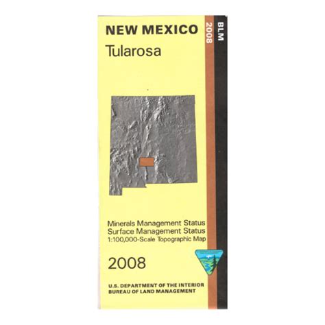Map Tularosa Nm Mineral Nm058sm Public Lands Interpretive Association