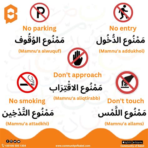 📌 Some Signs In Arabic R Learnarabic