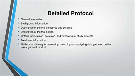 Unit 1 Clinical Trial Protocol Clinical Research Regulationpptx