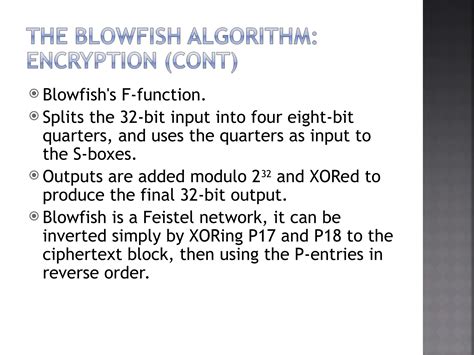 Concept For Blow Fish Algorithm In Cryptography Ppt Programming