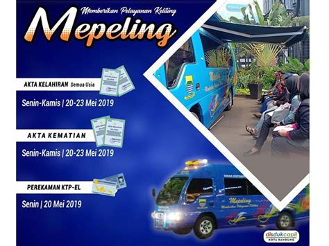 Jadwal Layanan Mepeling Disdukcapil Kota Bandung 20 23 Mei 2019