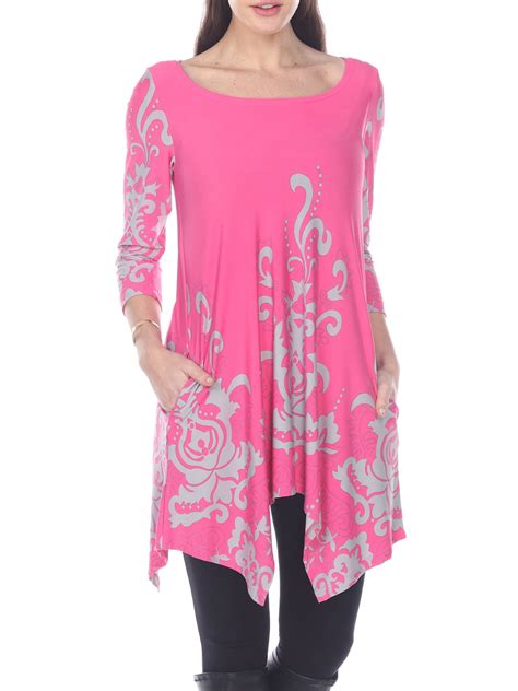 White Mark Womens Yanette Tunic Top