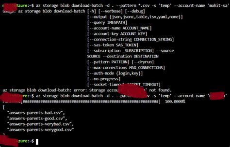 Azure How To Run Az Storage Blob Download Batch Command In Script Ps1 Stack Overflow