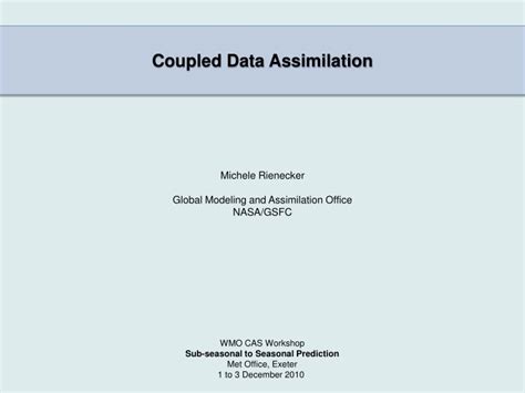 Ppt Coupled Data Assimilation Powerpoint Presentation Free Download