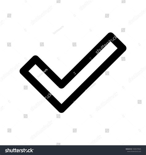 Check Mark Icon Check Mark Outline Stock Vector Royalty Free Shutterstock