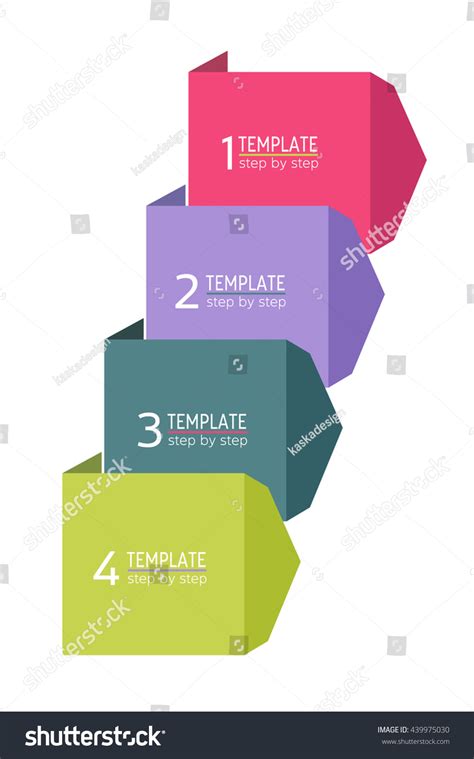 Four Step Chart Template Scheme Tab Stock Vector Royalty Free 439975030 Shutterstock