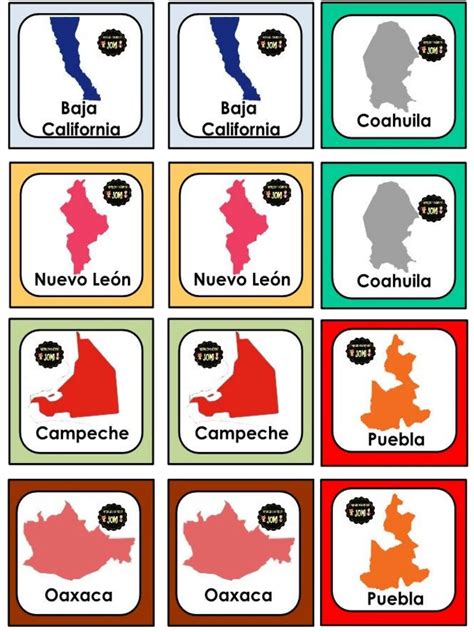 Memorama De Los Estados De La Republica Mexicana Pdf