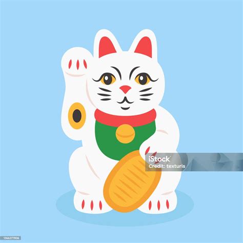 마네키 네코 고양이와 동전 제기 된 발로 행운을 기원하는 일본의 상징 개성 개념에 대한 스톡 벡터 아트 및 기타 이미지 개성 개념 고양이 새끼 귀여운 Istock