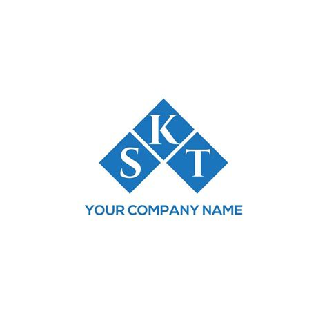 Skt Letter Logo Design On White Background Skt Creative Initials