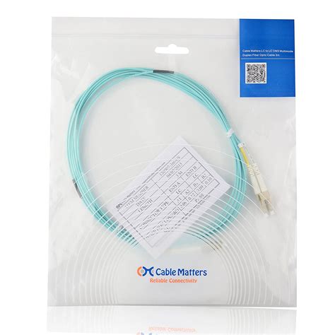 Cable Matters Gb Gb Multimode OM Duplex OFNP Fiber Patch Cable LC To LC M N