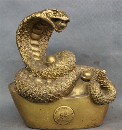 Song Voge Gem S2610 Chinese Brass Folk Animals Year Zodiac Snake On