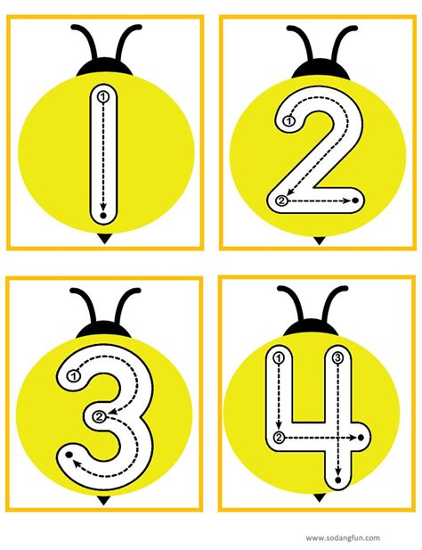 Bee Math For Preschool And Kindergarten Bee Number Formation Etsy