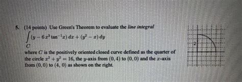 solved 5 14 points use green s theorem to evaluate the