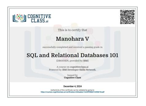 Manohara V On Linkedin Sql Database Certification Learningjourney