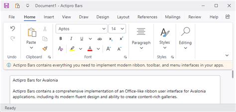 Footer Ribbon Features Actipro Avalonia Controls Docs