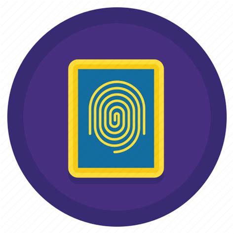 Dactyloscopic Dactyloscopic Data Data Fingerprint Scanner Security Icon