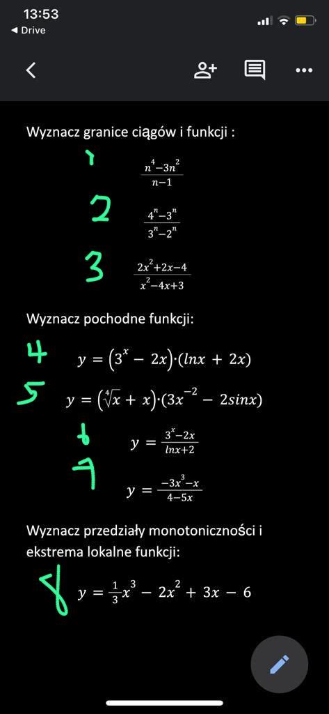 Task 1 Find Limit Of Sequences And Functiontask 2