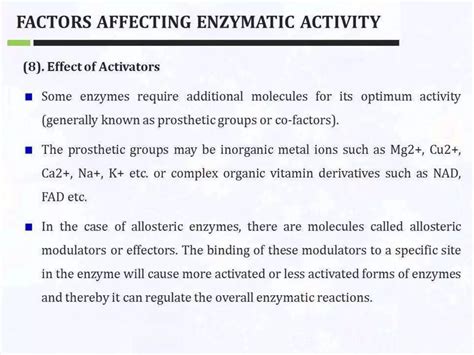 Factors Affecting Enzyme Action Ppt