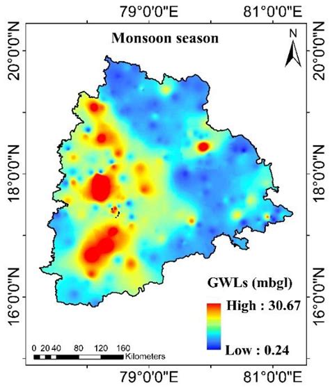 Average Seasonal Groundwater Levels Gwls From 2003 To 2020