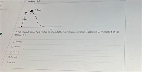 Solved A Ks Block Slides From Rest At Position A Down A Chegg