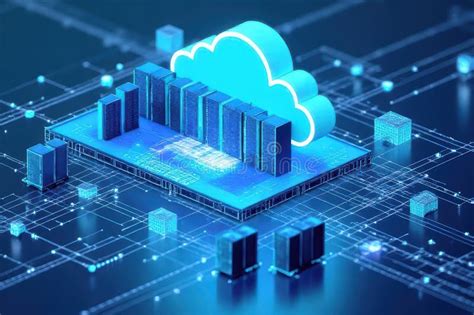 Sql Server And Cloud Computing Integration Overview Stock Illustration