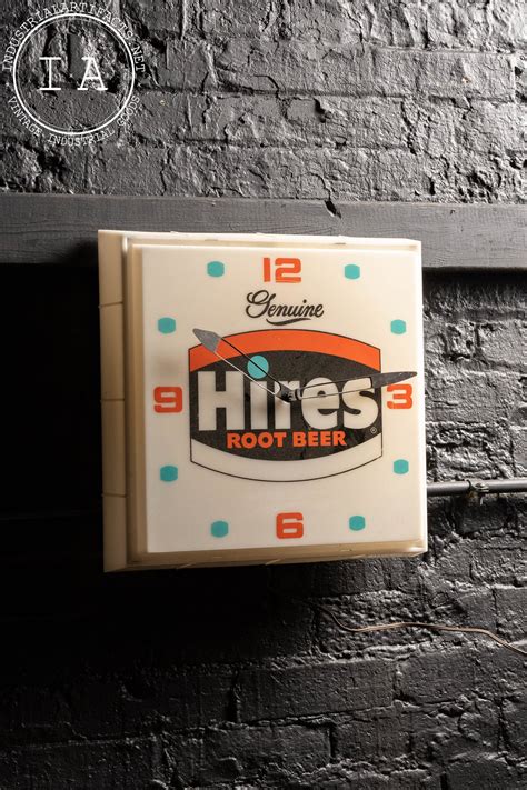 Vintage Hires Root Beer Advertising Clock Industrial Artifacts