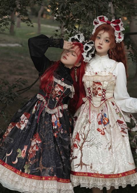Black Cat And Mushroom Print Corset Dress Jumper Skirt