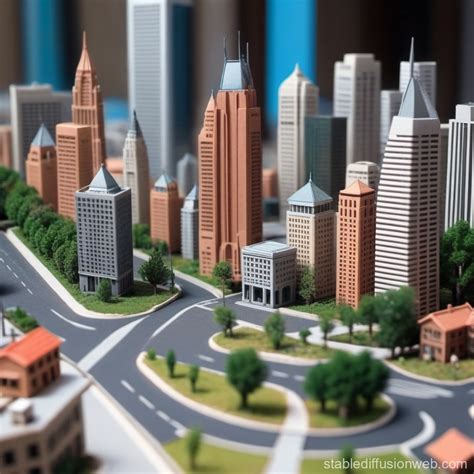 Miniature Model City Stable Diffusion Online
