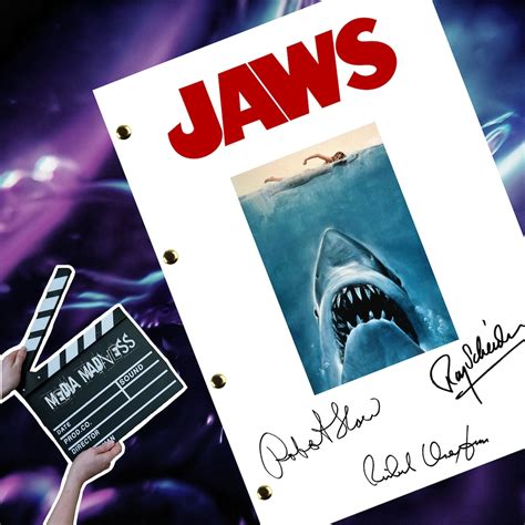 Jaws Film Movie Transcript Script Screenplay Autographed Etsy