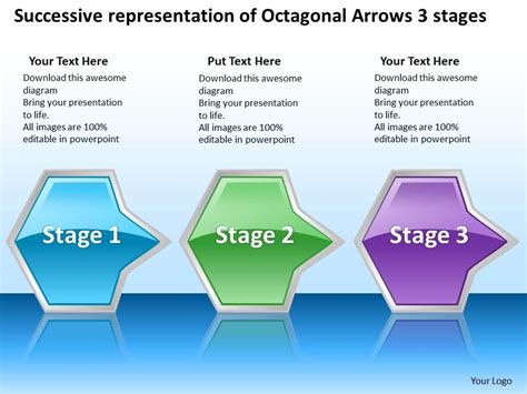Business PowerPoint Templates Successive Representation Of Octagonal Arrows Stages Sales PPT