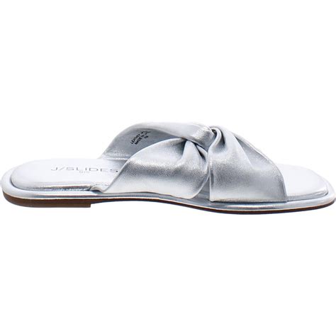 J Slides Womens Leather Slip On Slide Sandals Product