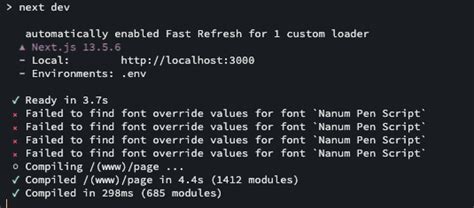 Failed To Find The Font Overide Value For Font Nanum Pen Script · Issue 57112 · Vercelnextjs