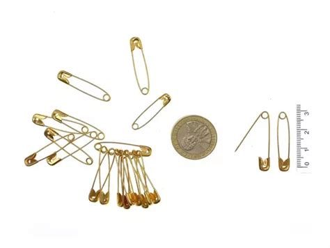 100 Alfiler De Gancho Alfileres 32mm Aprox Dorado Cuotas sin interés