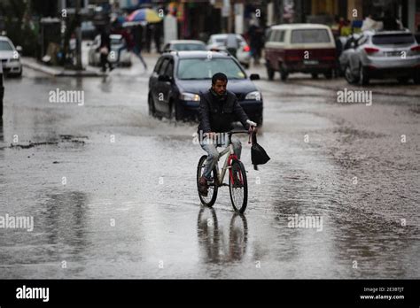 Nuseirat Refugee Camp The Gaza Strip Palestine 18th Jan 2021 The