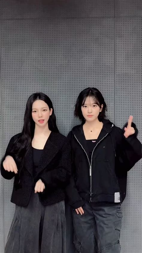 231110 Aespa Tiktok Update With Karina Imthedrama Reflected In Sharp