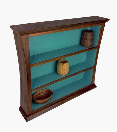 Mid Century Modern Walnut Display Shelf Etsy