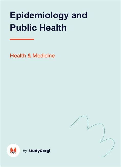 Epidemiology And Public Health Free Essay Example