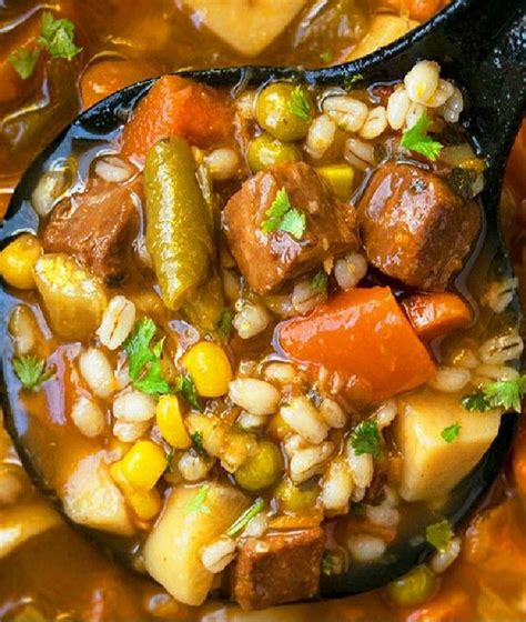 Low Sodium Beef Barley Soup Comida Sopa De Cebada Sopas Con Carne