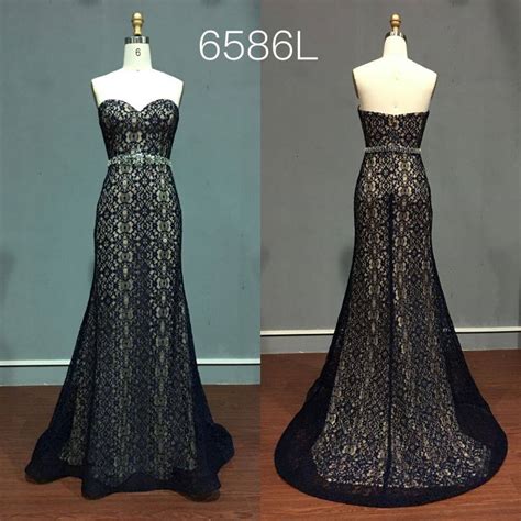 Strapless Black Lace Evening Gowns Darius Cordell
