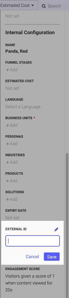External ID For Experiences PathFactory