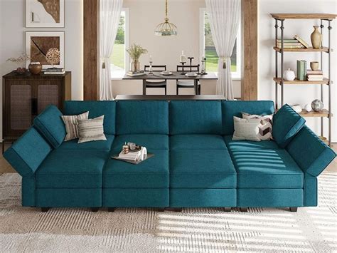 Belffin Modular Sleeper Couch Sectional Couch Bed Convertible Sectional
