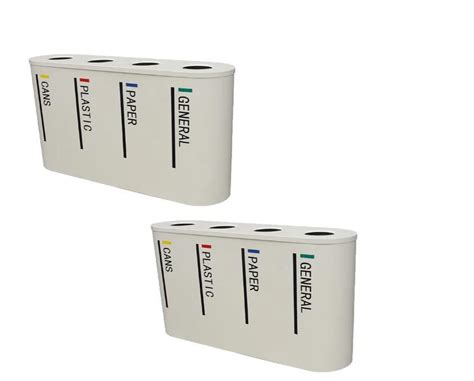 Steel Metal Sorting Garbage Litter Bins Recycling Trash Sheet Metal