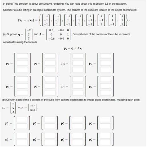 Solved Point This Problem Is About Perspective Chegg