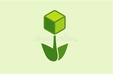 Eco箱子绿色植物商标设计例证 向量例证 插画 包括有 本质 符号 工厂 程序包 徽标 图标 124423962