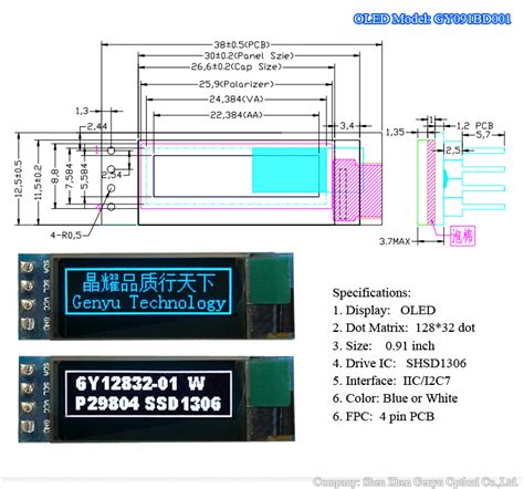 White Blue Yellow Oled I2c Spi 128x32 128x64 256x64 Ssd1306 Display Module