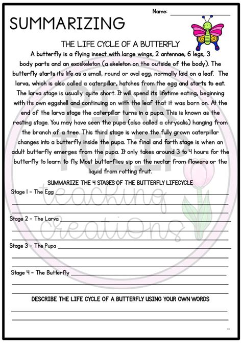 Summarizing Summarising Reading Worksheet Pack In 2023 Reading Worksheets Reading