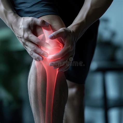 A Man Holds His Sore Knee Stock Illustration Illustration Of Inflammation 306477085