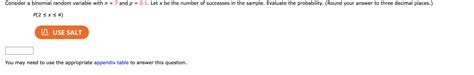 Solved Consider A Binomial Random Variable With N And Chegg