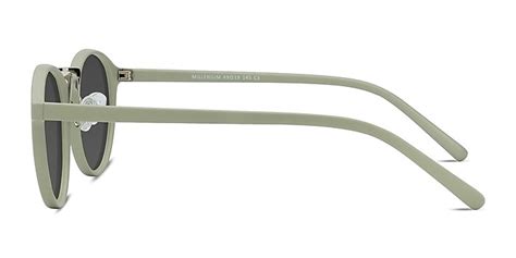 Millenium Round Light Green Frame Prescription Sunglasses Eyebuydirect