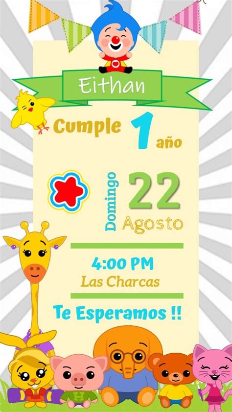 Invitación Cumpleaños Plim Plim Hacer Invitaciones De Cumpleaños